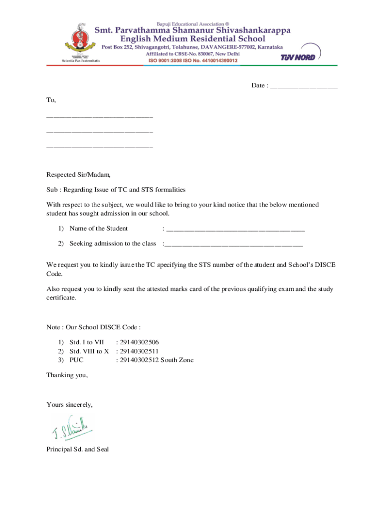 Fillable Online TC-Request-letter.pdf Fax Email Print - pdfFiller
