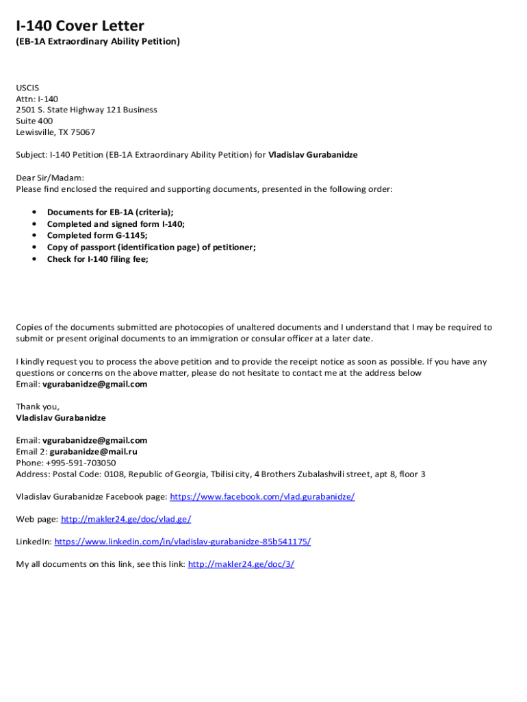 Fillable Online Sample Letters in Support of EB-1 Outstanding Professors and ... Fax Email Print ...