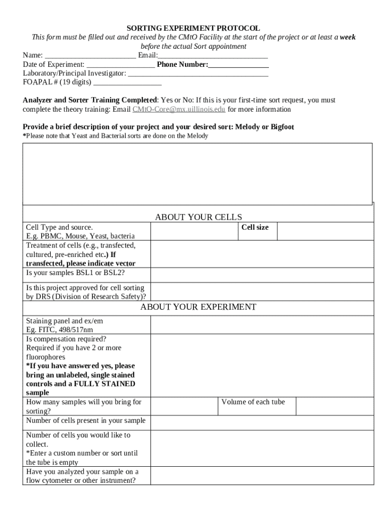 Standardization of flow cytometry and cell sorting to enable ... Doc Template | pdfFiller