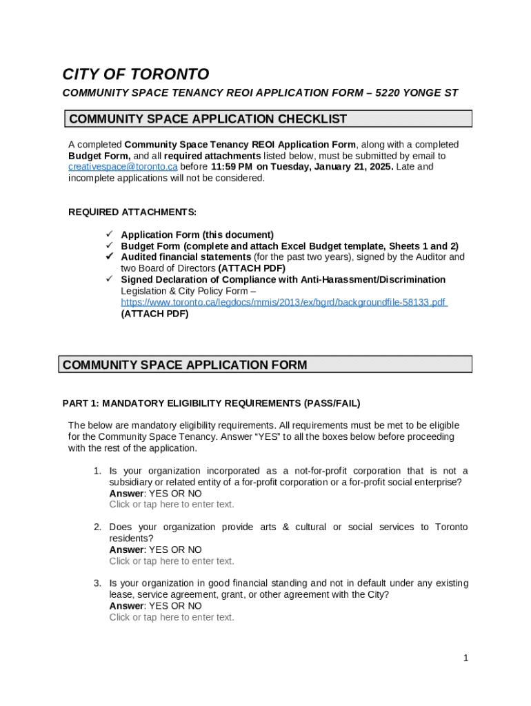 Request for Expressions of Interest (REOI) Application ... Doc Template ...