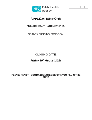 Application PUBLIC HEALTH AGENCY (pha) Doc Template | pdfFiller