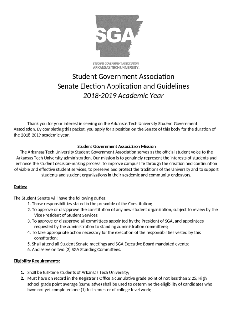 ASG Senate Vacancy Applications Now Available - UARK News Doc Template ...