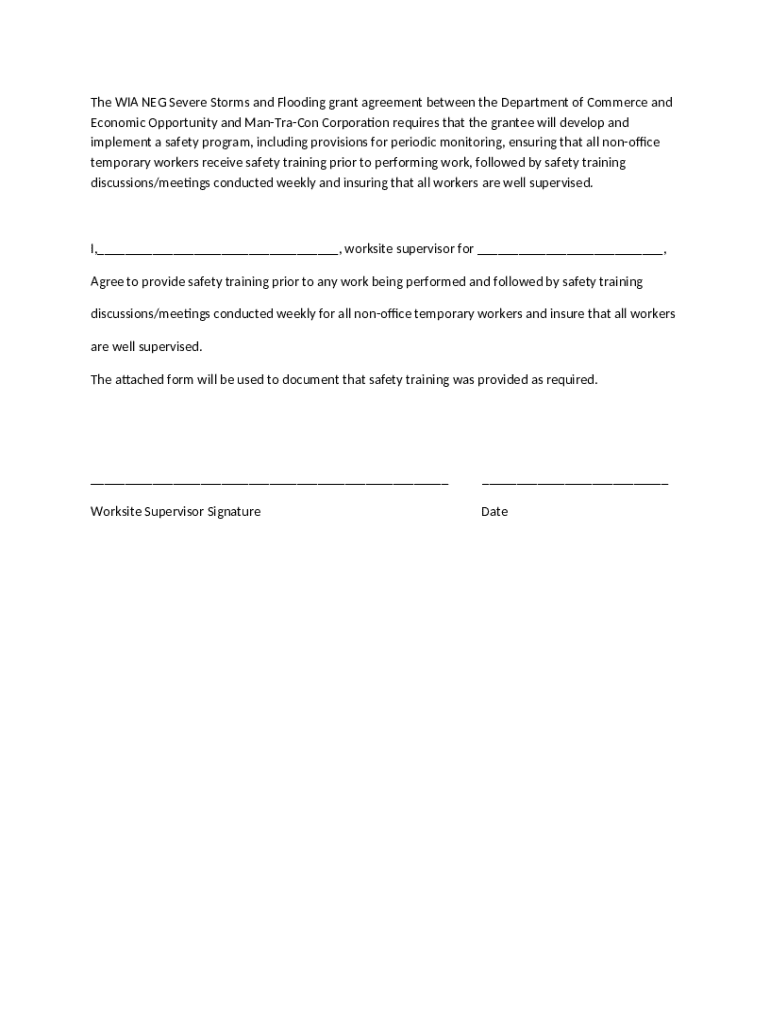 Blank Safety Training Doc Template | pdfFiller