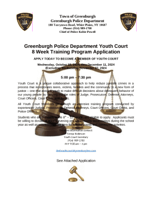 Greenburgh Police Department Youth Court 8 Week ... Doc Template ...
