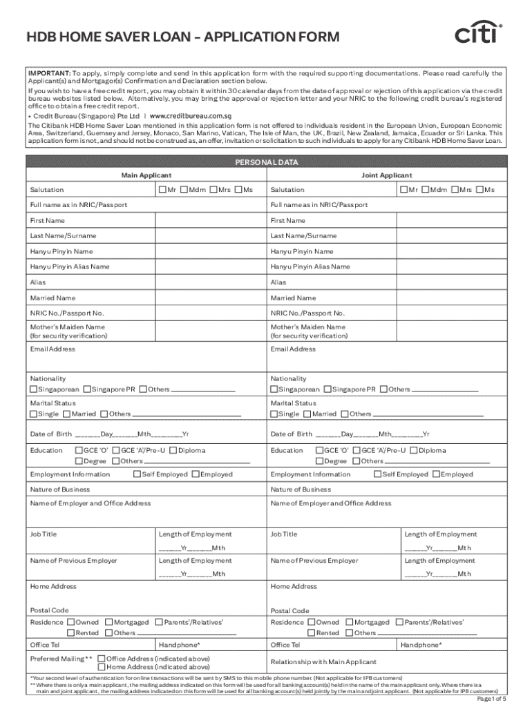 Fillable Online Application for an HDB Flat Eligibility (HFE) Letter ...