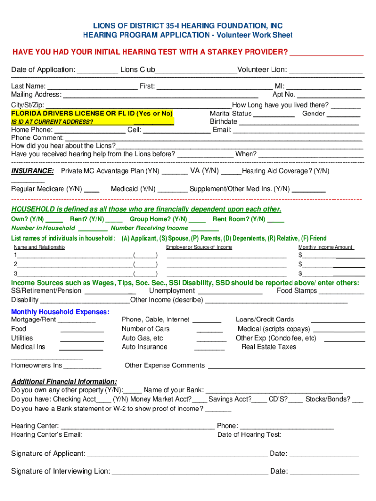 Fillable Online have you had your initial hearing test with a starkey ...