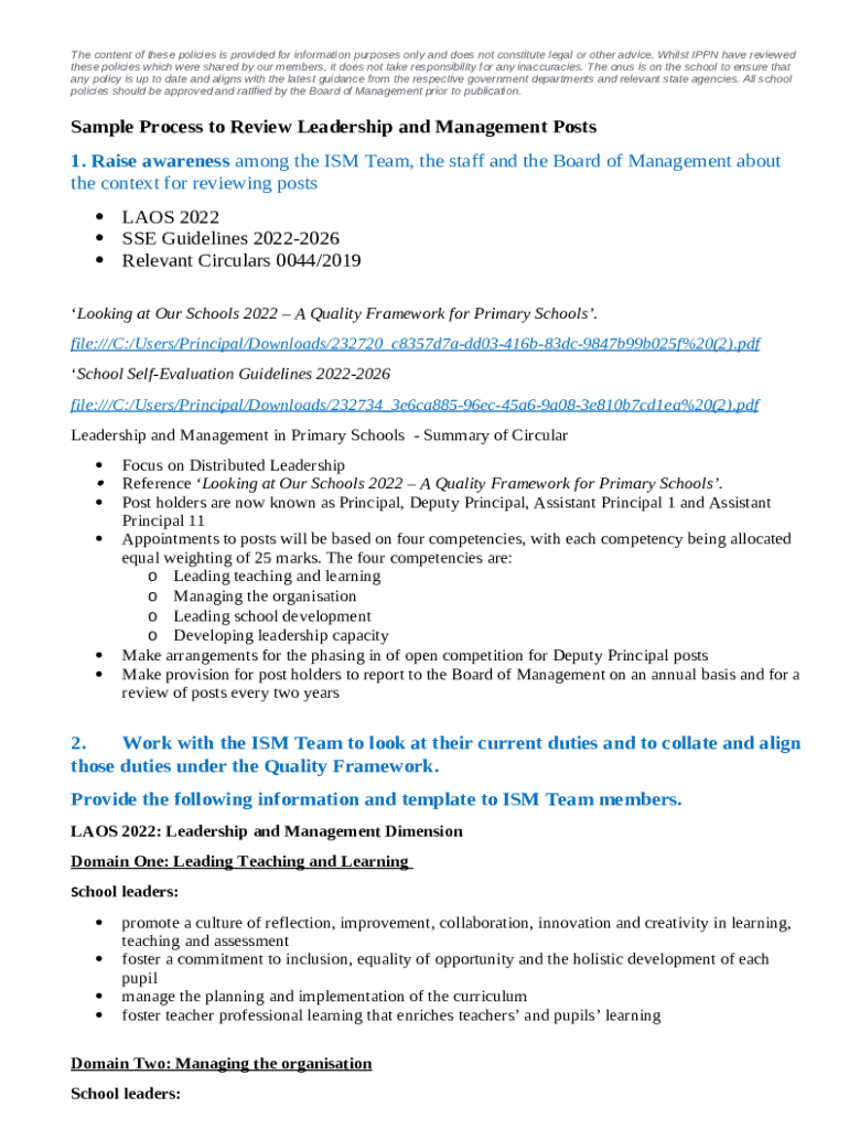 Review of Posts of Responsibility Current Needs Doc Template | pdfFiller