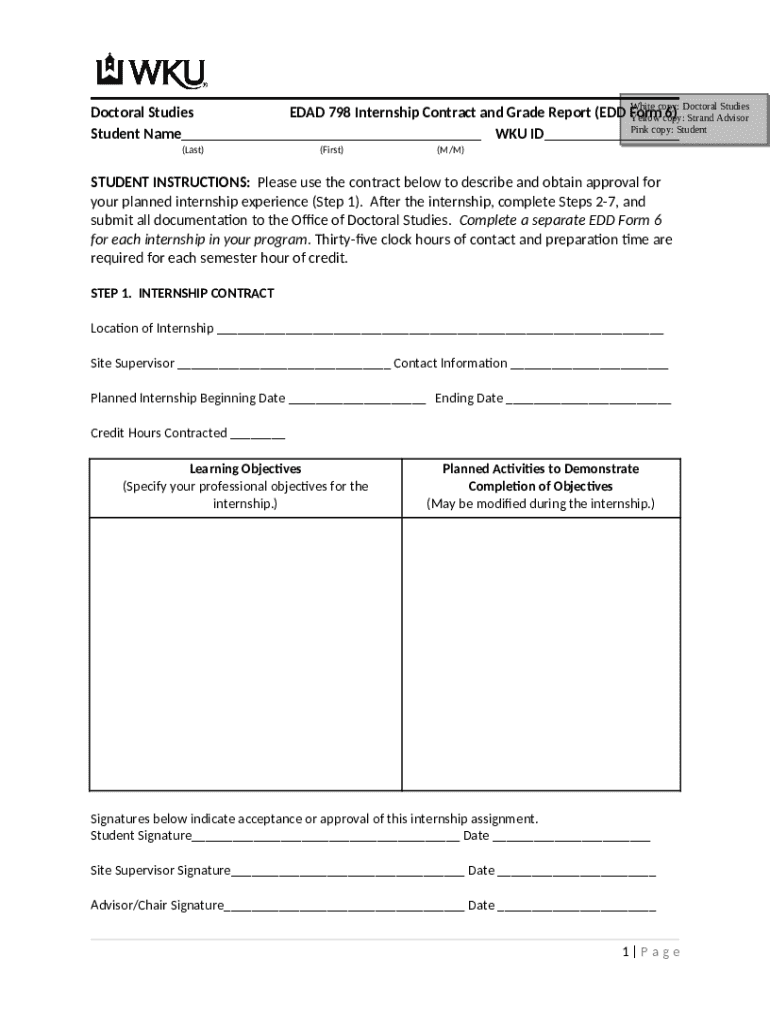 WKU Educational Leadership Doctoral Program ... Doc Template | pdfFiller