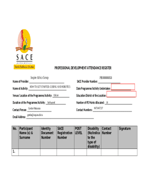 professional development activity application Doc Template | pdfFiller
