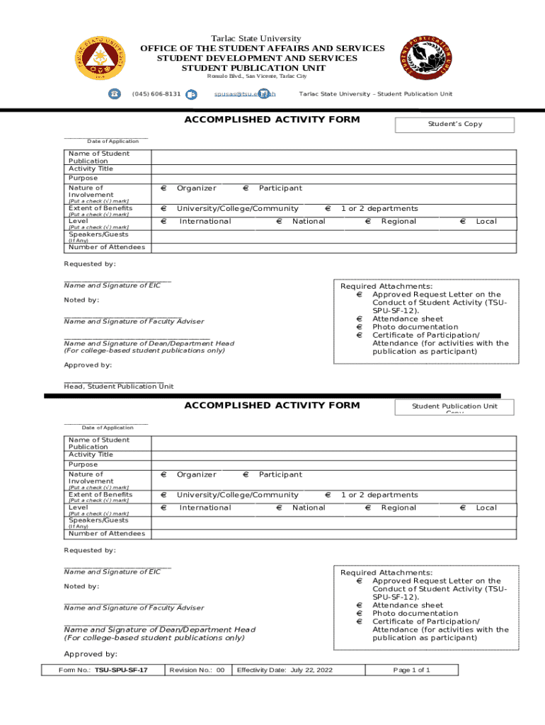ACCOMPLISHED ACTIVITY Doc Template | pdfFiller