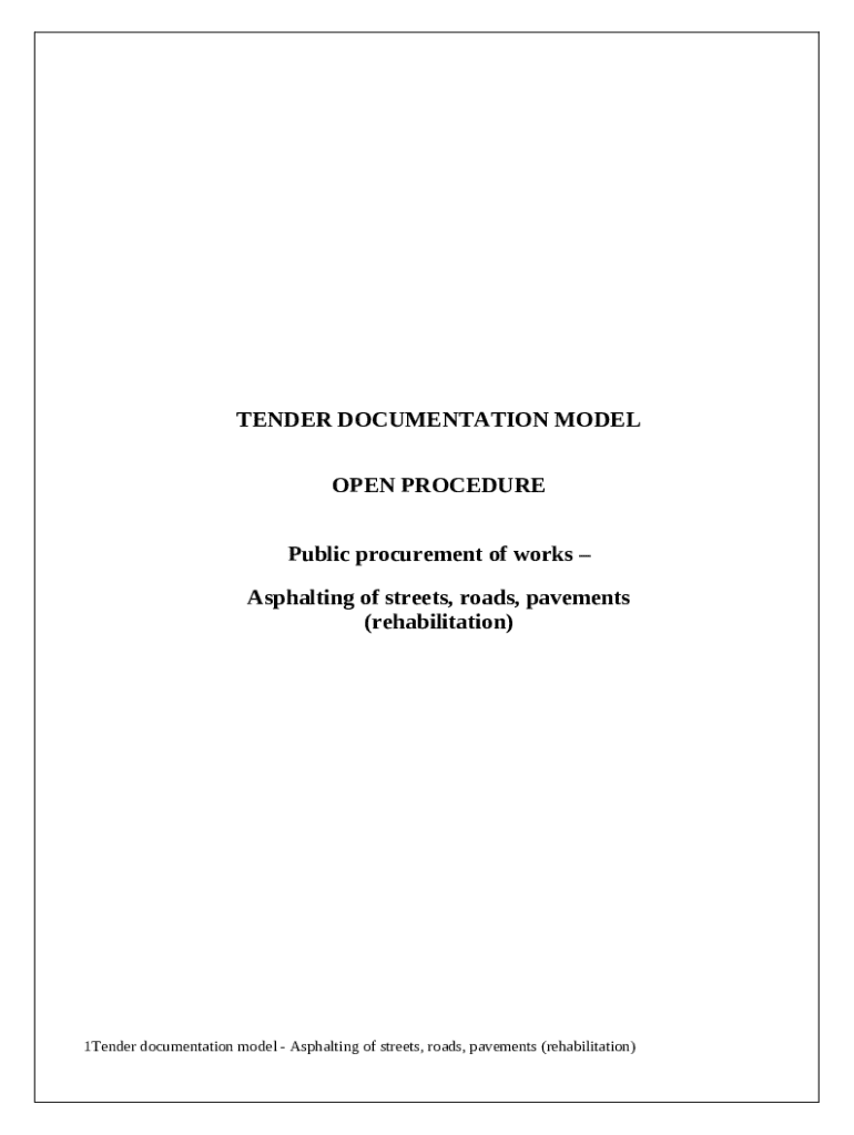 Step-by-Step Guide to Completing Tender Documents ... Doc Template ...