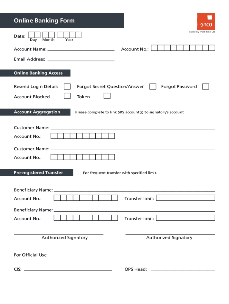 Fillable Online Internet Banking Aggregation Form Fax Email Print - pdfFiller