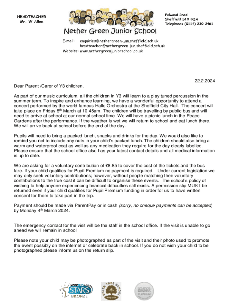 Fillable Online Nether Green Junior School - Integrated Resource Fax ...