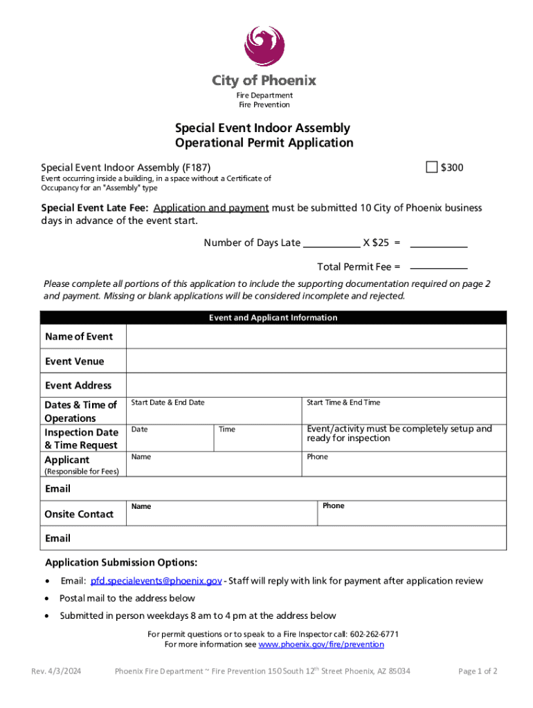 Fillable Online Place of Assembly Certificate of Operation - Buildings ...