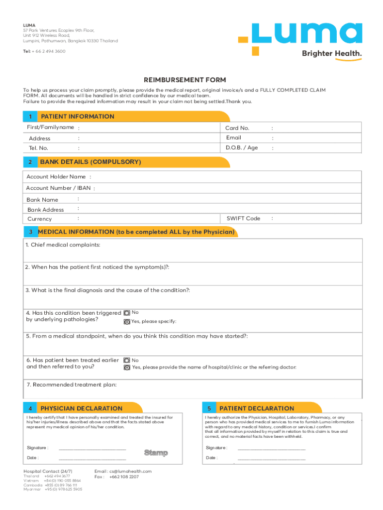 Fillable Online Making a Claim - Luma Health Insurance Fax Email Print ...