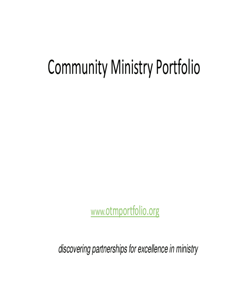 Fillable Online How to Write an OTM Portfolio, Part 1: The Basics Fax ...