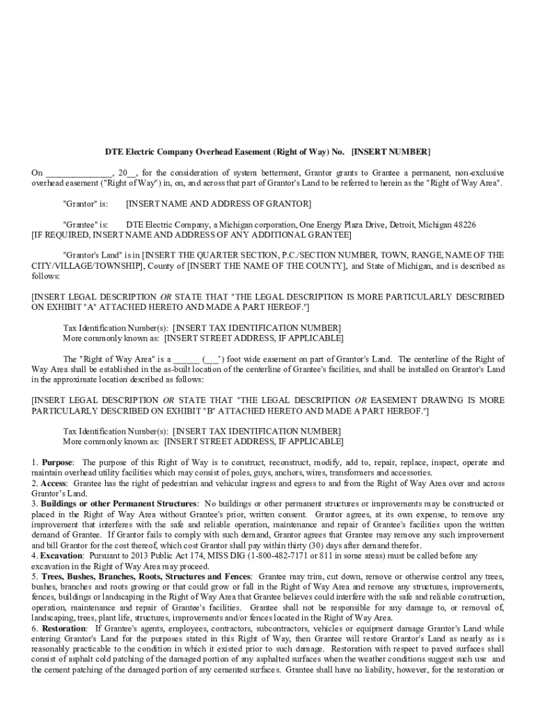 Fillable Online Easement Attachment for Interconnection Agreement Fax Email Print - pdfFiller