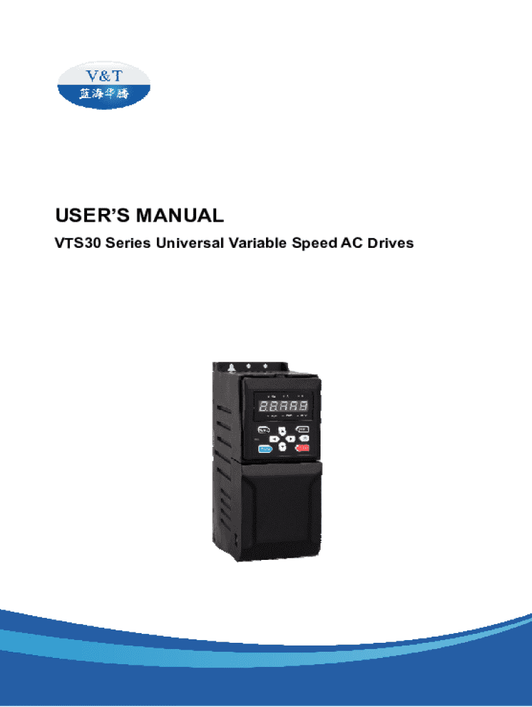 Fillable Online Fillable Online User Manual VTS Series Universal Variable ... Fax Email Print ...