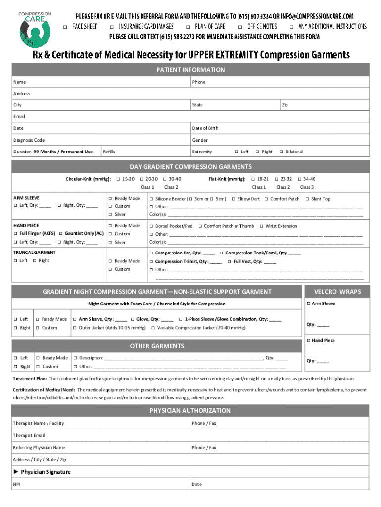 Fillable Online Compression-Patient-Referral-Form-Upper-Extremity.pdf ...
