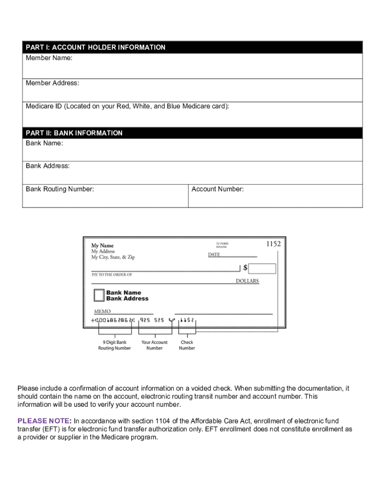 Fillable Online EFT Info and Form Fax Email Print - pdfFiller