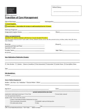 Discharge characteristics and care transitions of ... Doc Template | pdfFiller