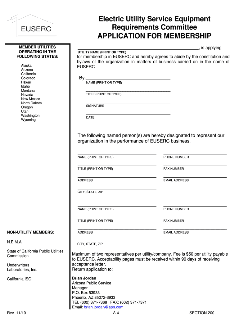 Fillable Online Electric Utility Service Equipment Requirements Fax ...