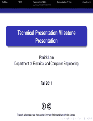 Fillable Online Technical Presentation Milestone Fax Email Print ...