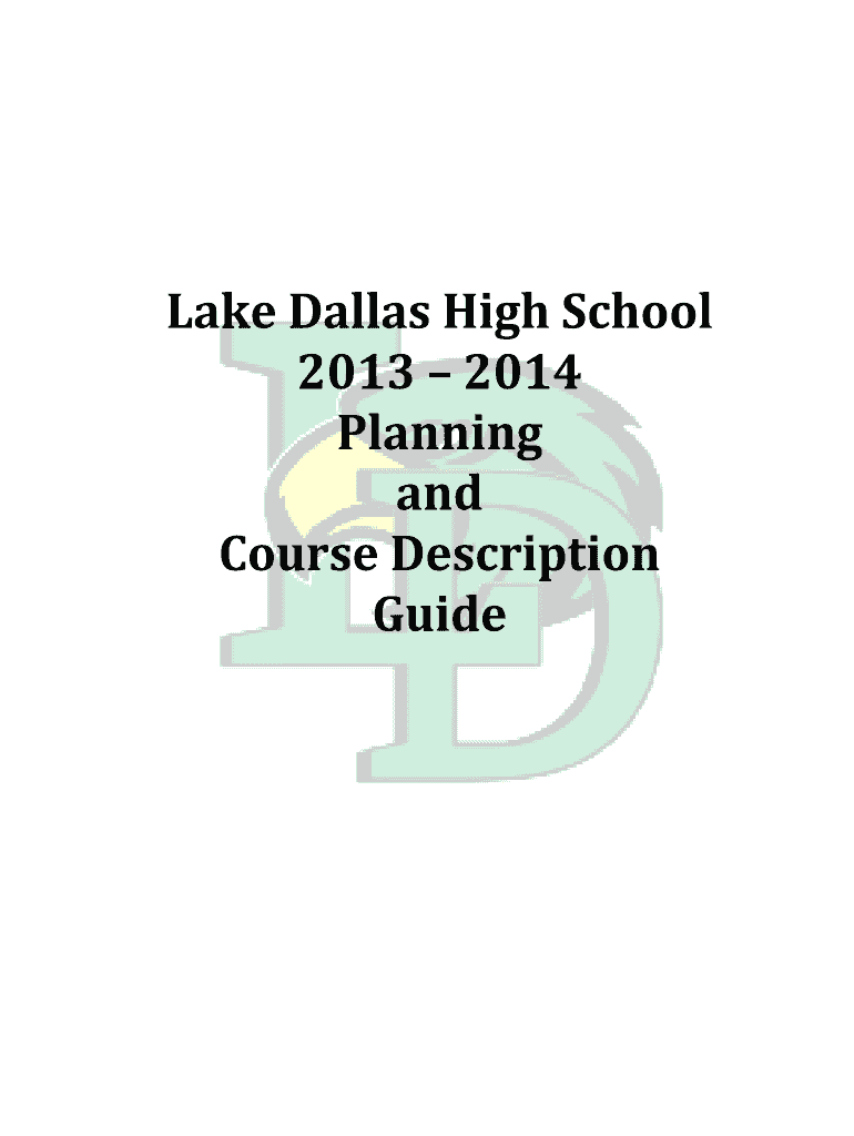 Fillable Online Lake Dallas High School - Lake Dallas Independent ...