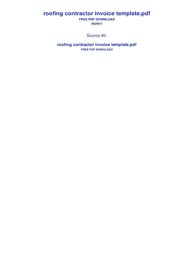 Fillable Online roofing contractor invoice template Fax Email Print ...