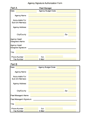 Fillable Online dgs maryland Agency Signature Authorization Form. Agency Signature Authorization ...