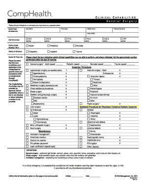 Fillable Online General Surgery - CHG Healthcare Services Fax Email Print - pdfFiller