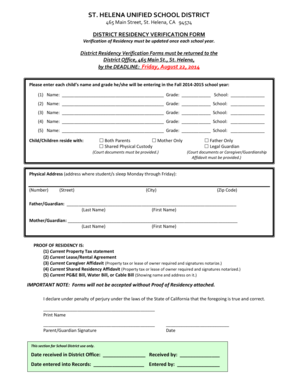 Address Verification Form For School - Page 2 | pdfFiller
