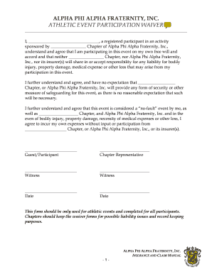 Fillable Online scalpha 06 ALPHA PHI ALPHA Athletic Event Participation ...