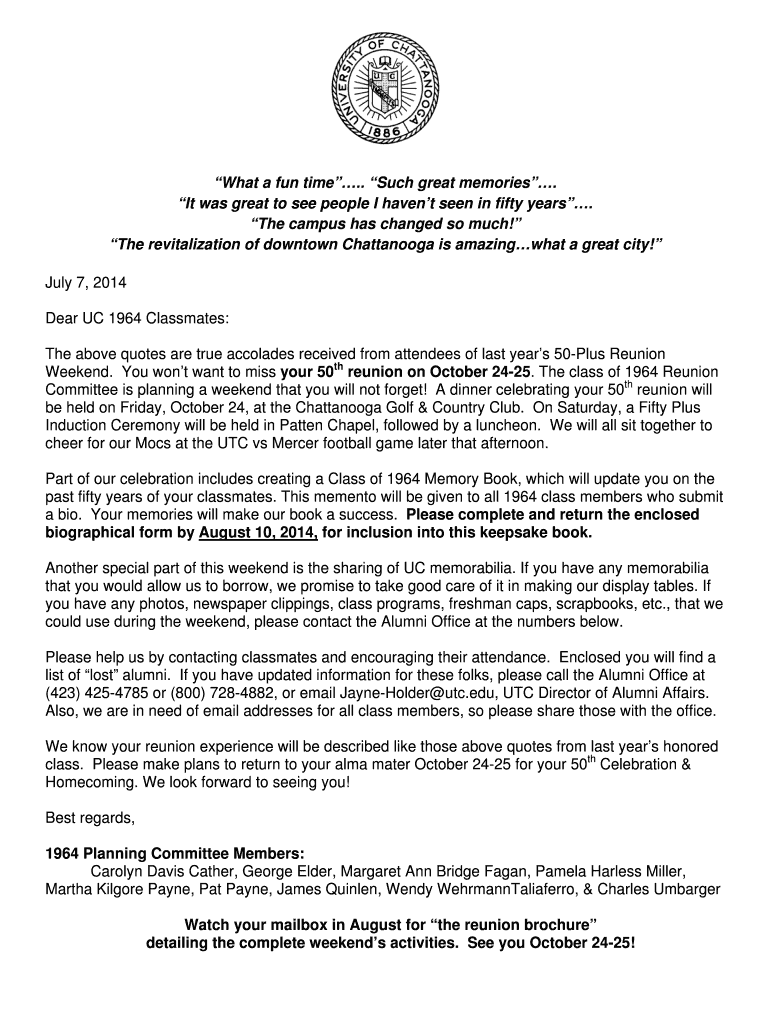 Fillable Online Bio letter - web versiondocx Fax Email Print - pdfFiller