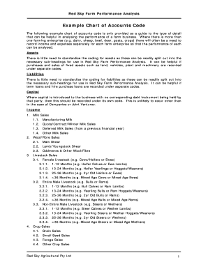 Fillable Online Example Chart of Accounts Code Fax Email Print - pdfFiller