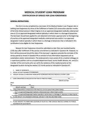 Fillable Online ecsi CERTIFICATION OF SERVICE FOR LOAN FORGIVENESS Fax ...