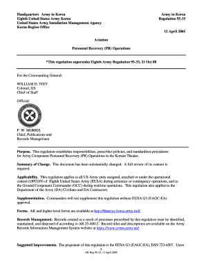 Fillable Online Headquarters Army in Korea Army in Korea Eighth United ...