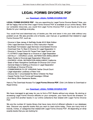 Fillable Online LEGAL FORMS DIVORCE LEGAL FORMS DIVORCE Fax Email Print ...
