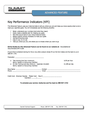 Fillable Online suteg Key Performance Indicators KPI Fax Email Print ...