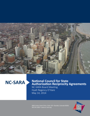 Fillable Online nc-sara The NC-SARA Board meeting booklet agenda and ...