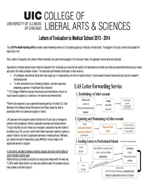 Fillable Online las uic Letters of Evaluation to Medical School 2013 ...