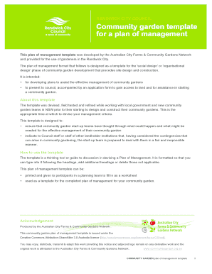 Fillable Online Community garden template Fax Email Print - pdfFiller
