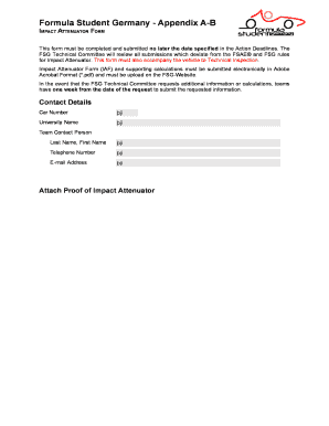 Fillable Online Appendix FSG A-B - Formula Student Germany Fax Email ...