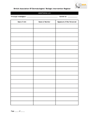 Fillable Online badbir Monitoring log & Monitoring Report.pub - badbir ...