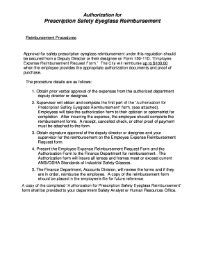 Fillable Online employee phoenix Prescription Safety Eyeglass ...