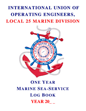 Fillable Online iuoelocal25 Sea-Service Log Book One Year Calendar ...