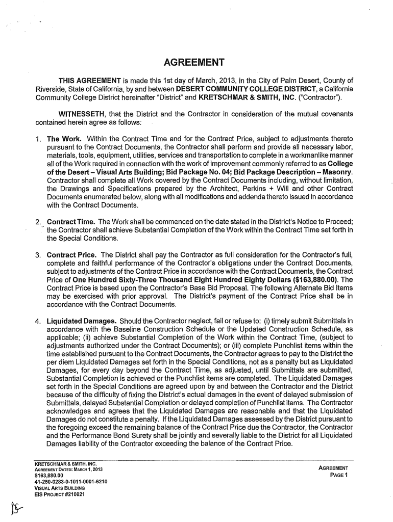 Fillable Online collegeofthedesert Riverside, State of California, by ...