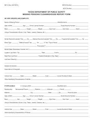 Fillable Online dps texas Report Form - Texas Department of Public ...