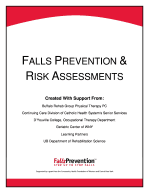 Fall Risk Prevention - Fill Online, Printable, Fillable, Blank | pdfFiller