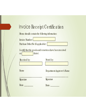 Fillable Online fiscaff sfsu Invoice Receipt Certification Fax Email ...